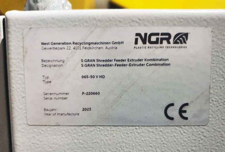 NGR S-Gran 65 Extruder
